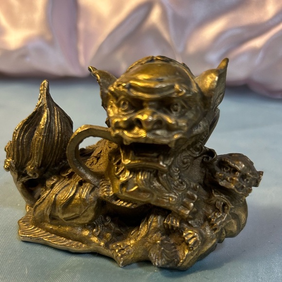 Source Unknown | Art | Brass Figurine Vintage Chinese Brass Female Shi ...